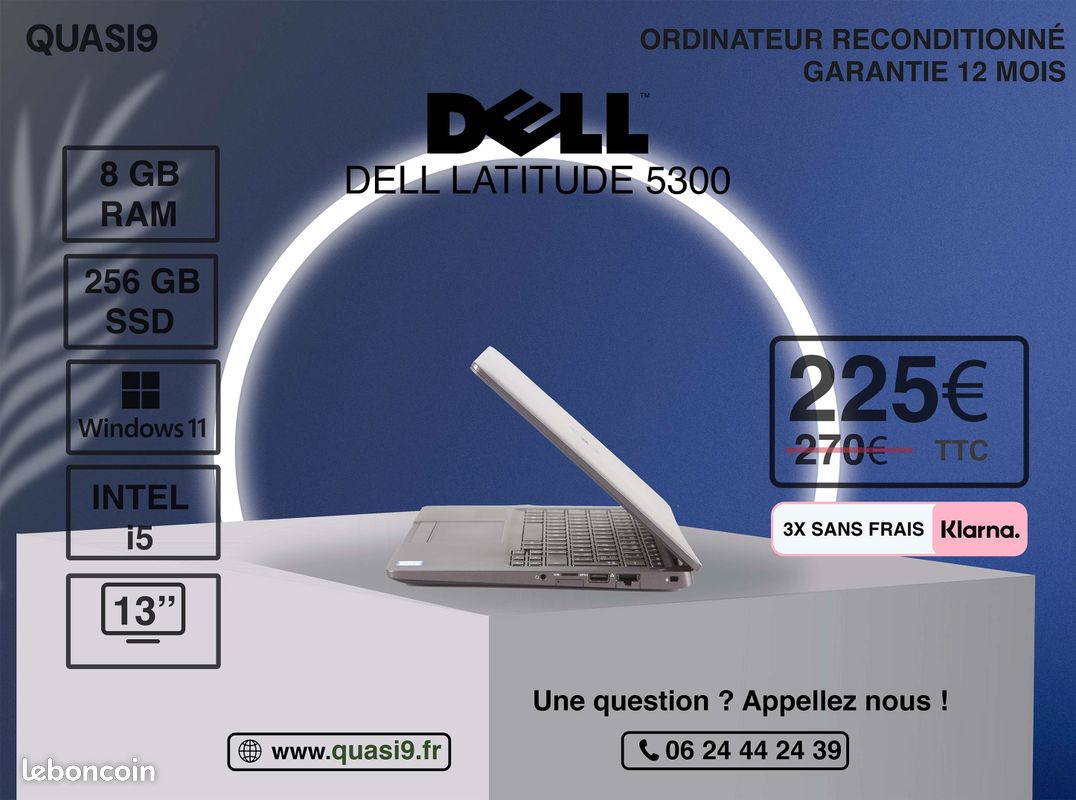 Latitude 5300 compact i5 rapide 8Go 256Go - Ordinateurs