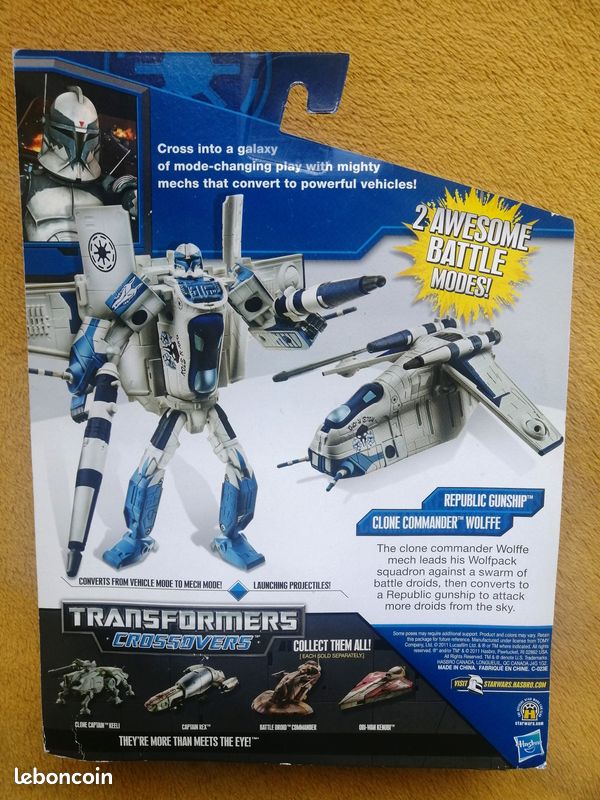 Transformers Star Wars Crossovers deluxe class Clone Commander Wolffe ...