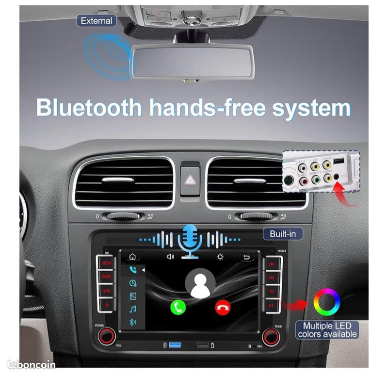 🚗 Autoradio RUXYAXFOL 7” IPS – CarPlay / Android Auto sans fil – VW ...