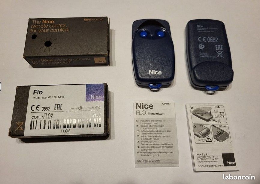 NEUF : télécommande NICE FLO 2 pour portail - Bricolage