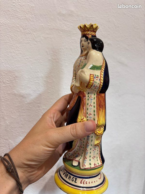 Grande statue de la Sainte Vierge / Henriot Quimper - Collection