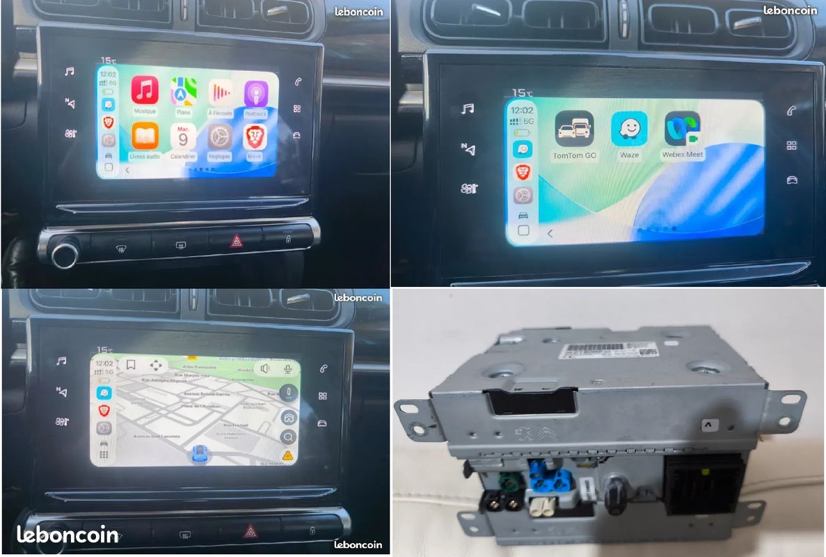 Poste autoradio smeg iv2 Ecran gps tactile nac carplay d'origine ...