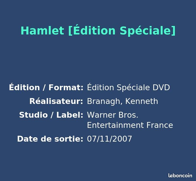 Hamlet [Édition Spéciale] - DVD - Films