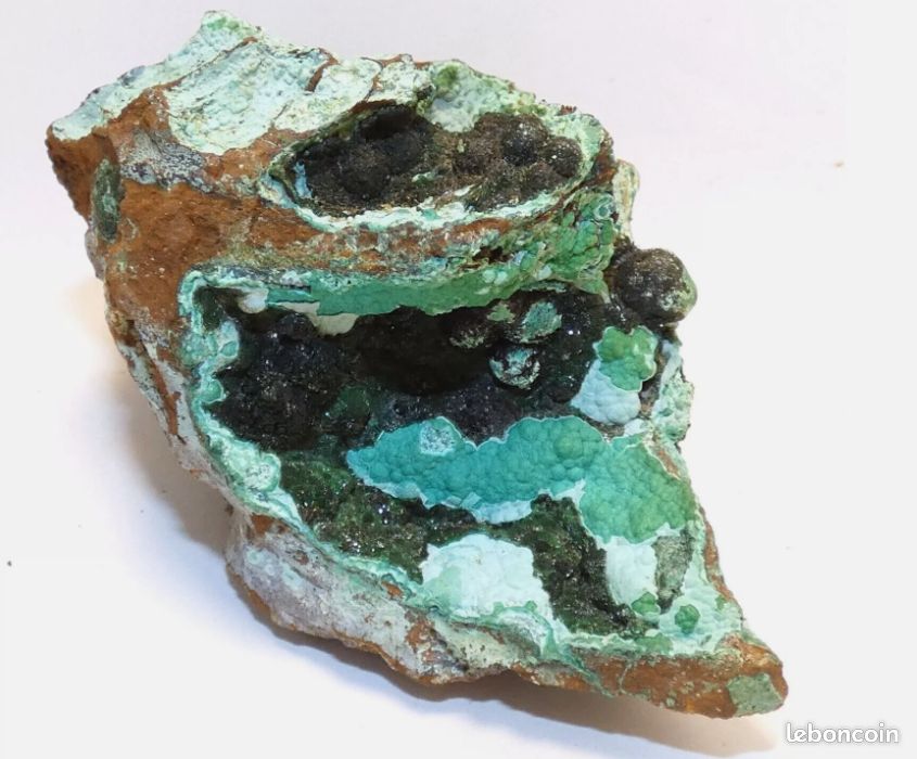 RARE Malachite & Turquoise 9x5cm Mexique mineraux collection pierre ...