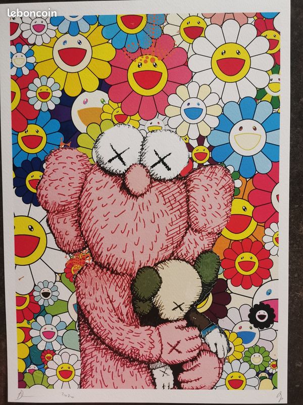 SERIGRAPHIE ORIGINALE DE DEATH NYC - FLOWER KAWS - A/P - Sold Out ...