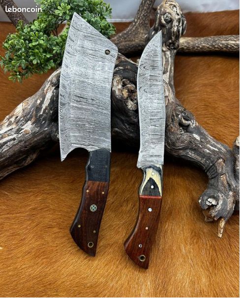 CTX34 : Set médiéval composé d'un couperet et d'un Bowie lame fixe en ...