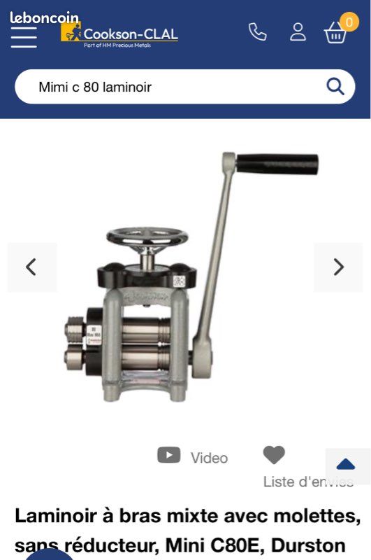 Laminoir à bras mixte avec molettes, sans réducteur, Mini C80E, Durston ...