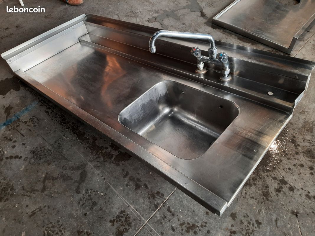 Plans inox plonge avec evier - Équipements pour restaurants & hôtels