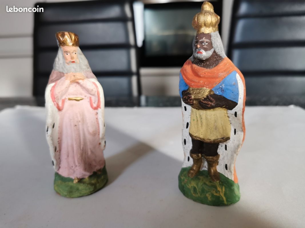 Lot de 2 santons rois mages - Collection