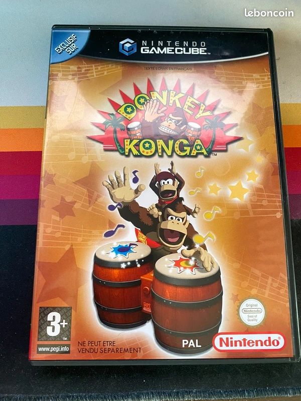 Donkey Konga + Bongos (Tamtam) [Complet FR] - Jeux vidéo
