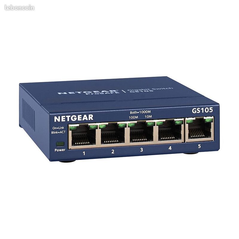 Switch Netgear GS105 - 5 Ports Gigabit - Occasion en Parfait État ...