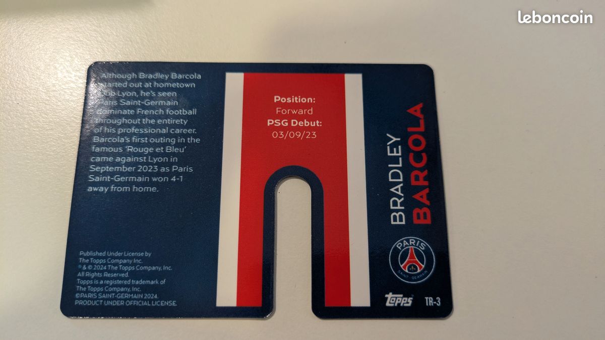 Topps PSG Bradley Barcola Triump Card - Collection