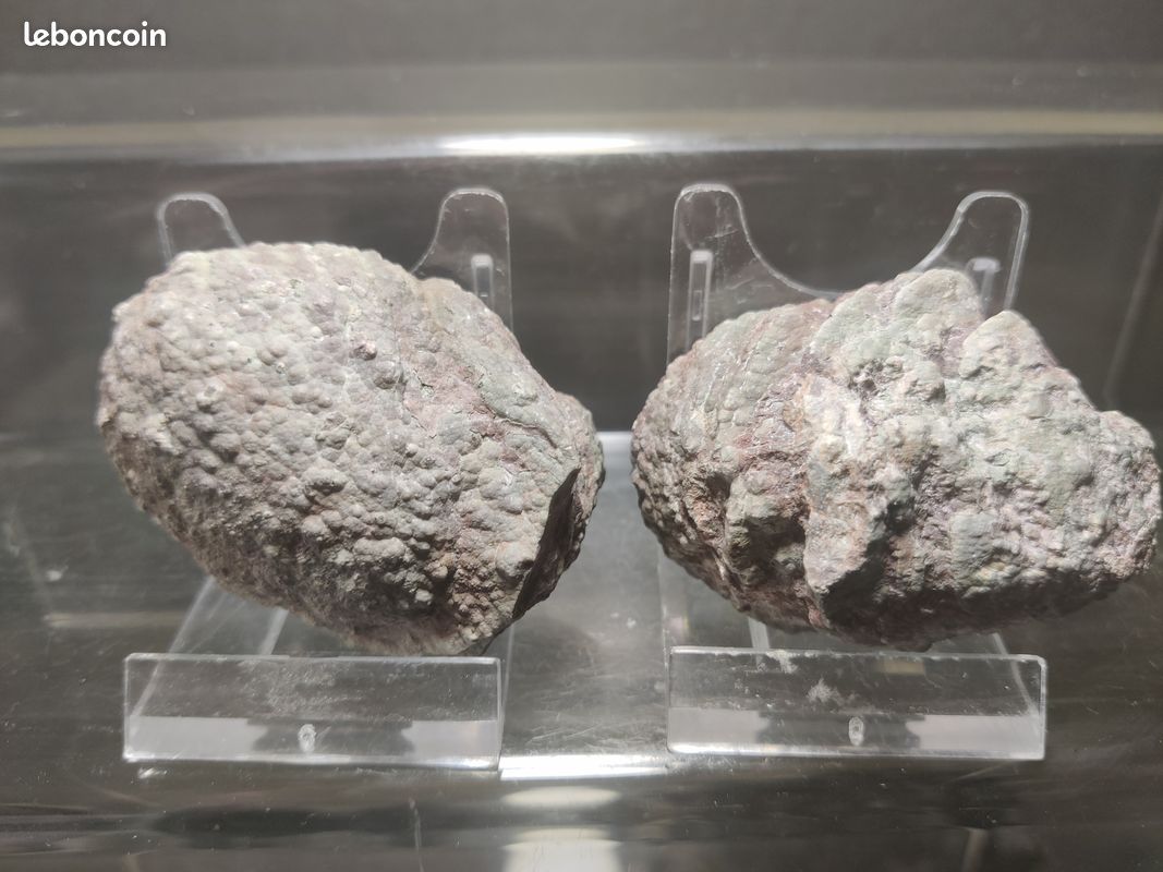 Mineraux old stock paire de lithophyse polie massif de l'esterel var ...