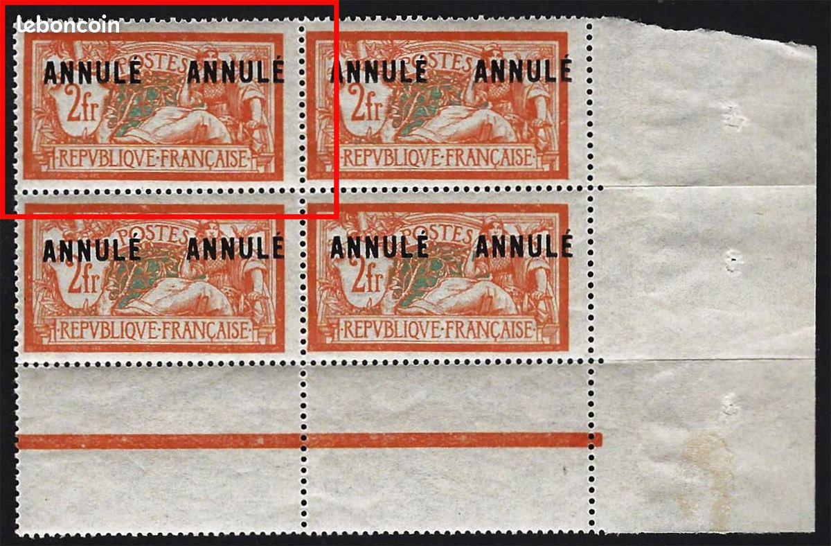 FRANCE - Timbre LT1 2f MERSON Annulé N°34 Neuf signé CALVES - Collection