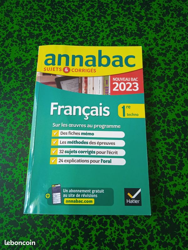 ANNABAC Français 1ère techno - Nouveau Bac 2023 -SUJETS ET CORRIGES ...