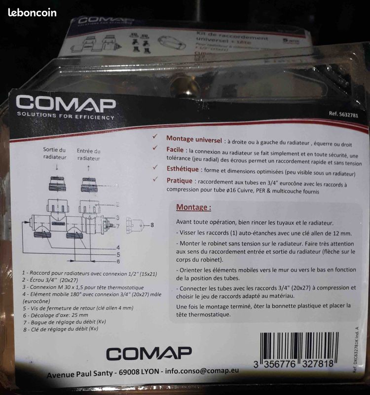 Kit thermostatique Comap - Bricolage