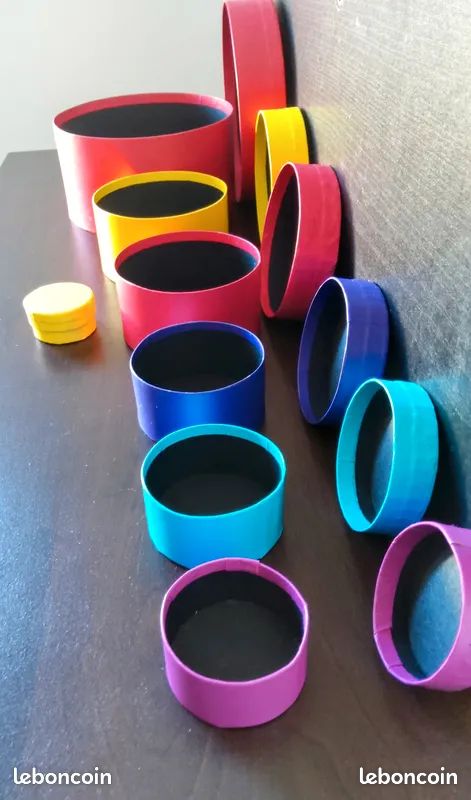 Boites gigognes en carton _ 7 tailles ,5 couleurs - Décoration