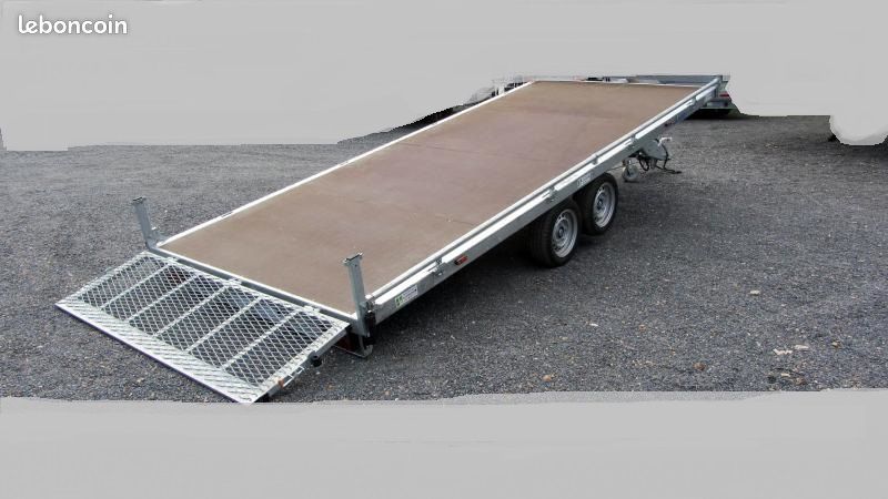 Remorque plateau 5m PTAC 3500kg 2 essieux - Équipement auto