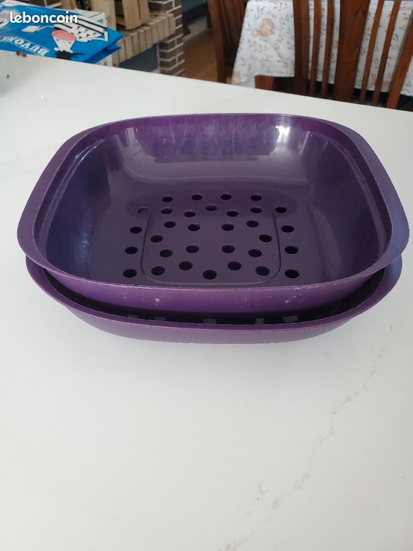 Plat de service Tupperware, modèle Allegra - Arts de la table