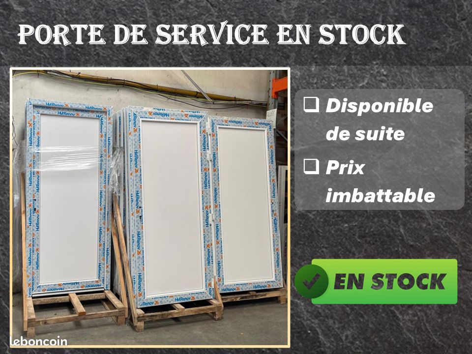 Porte PVC blanche 195x110 cm - Bricolage