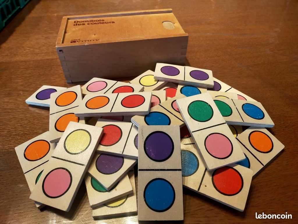 BOIS - Jeu Nathan 'dominos des couleurs' - Jeux & Jouets