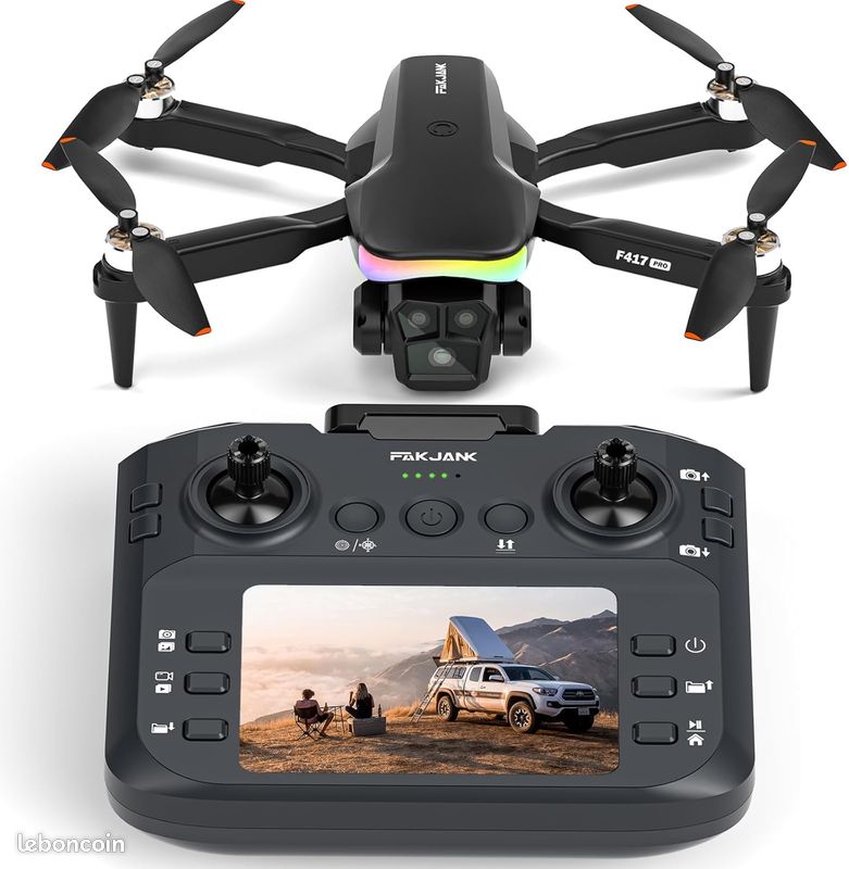 Drone Fakjank F417-Pro avec Caméra 4k et Télécommande avec Ecran ...