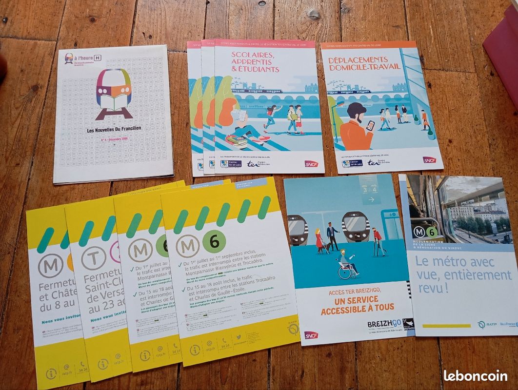 Lot de documents SNCF et RATP - Collection