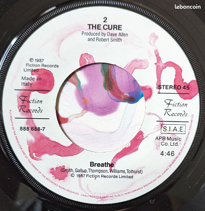 THE CURE - 7" Catch - Italie (1987) - CD - Musique