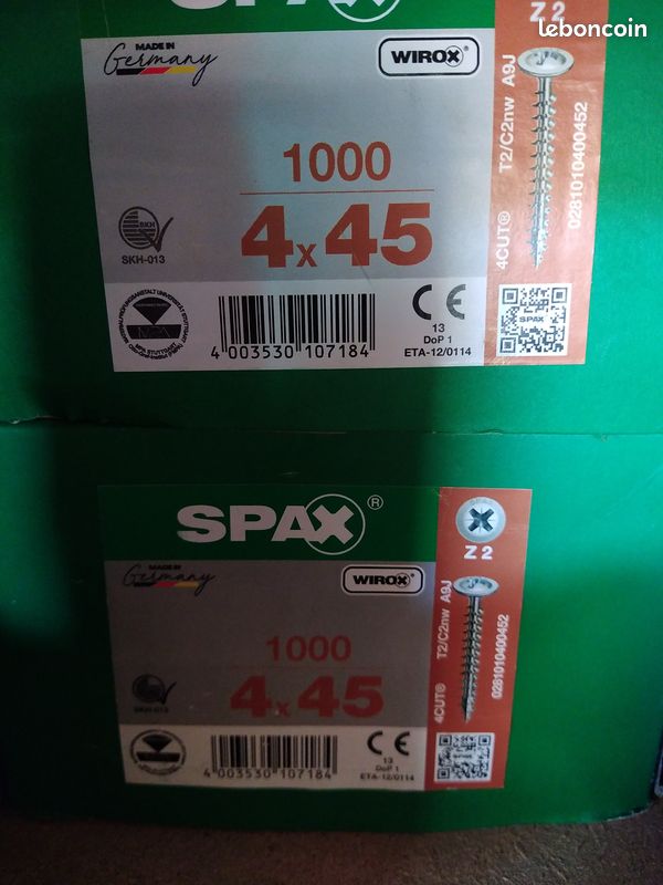 Vis tête plate SPAX 4x45 - Bricolage