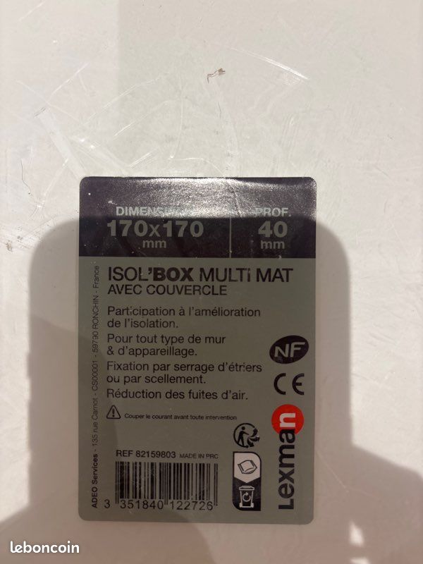 Boîte dérivation électricité - BTP - Chantier gros-oeuvre