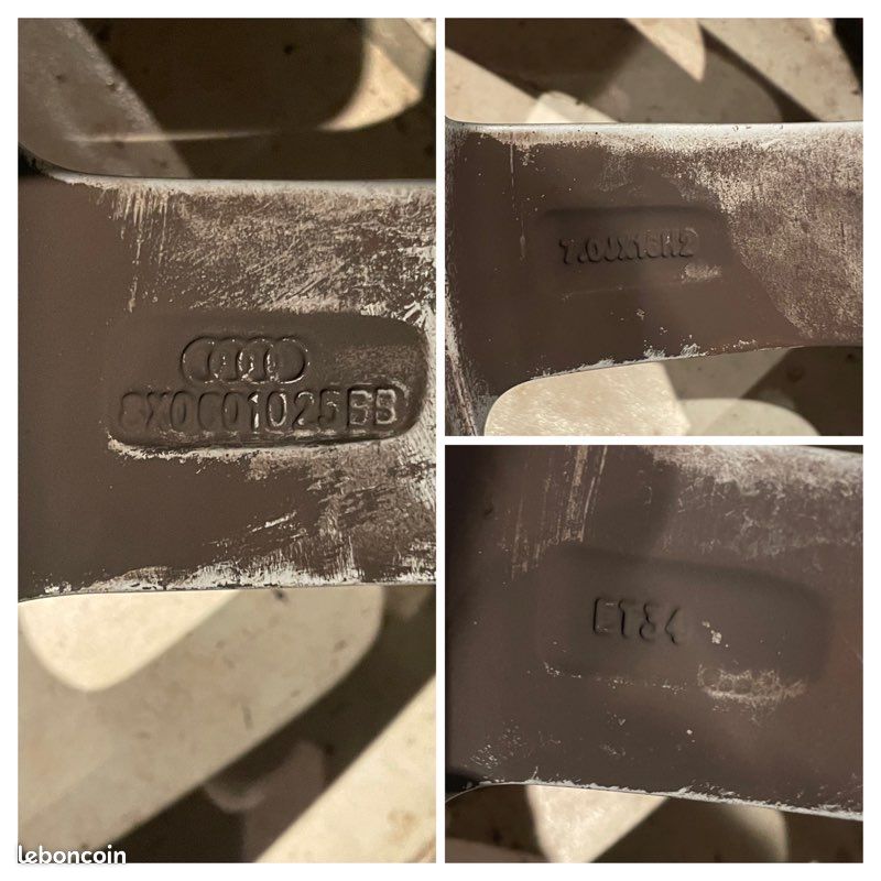 4 jantes aluminium Audi A1 / Volkswagen Polo / SEAT Ibiza avec pneus ...