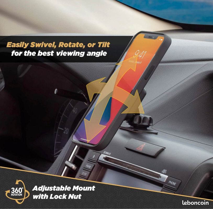 Support aimanté smartphone voiture - Équipement auto