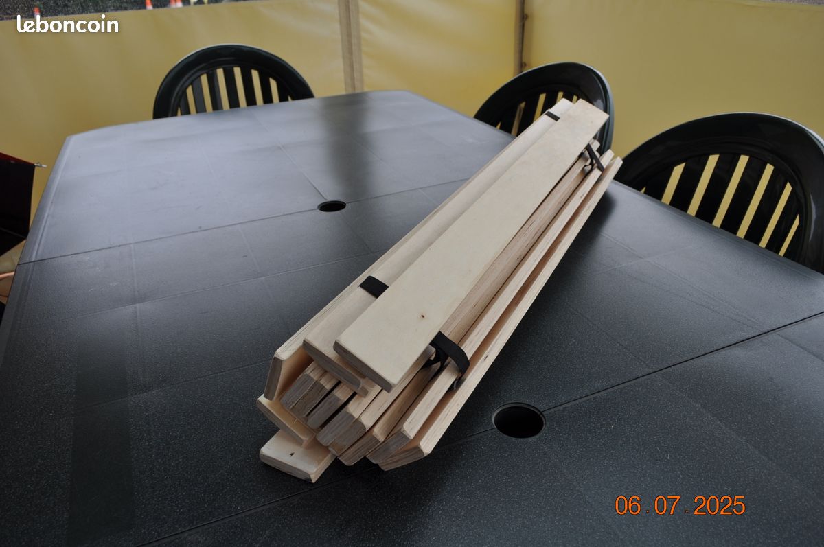 Sommier à lattes pliable pour lit simple - couchette : 90 x 190 cm ...