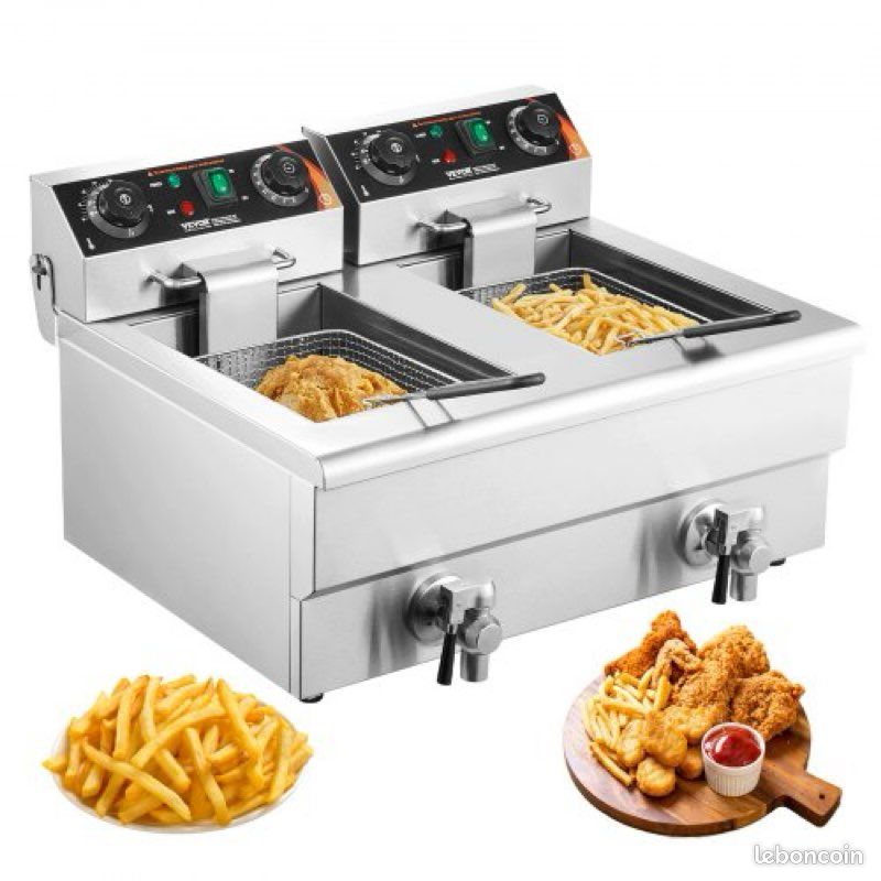 VEVOR Friteuse Électrique Commerciale 6000 W, Friteuse à Huile de ...