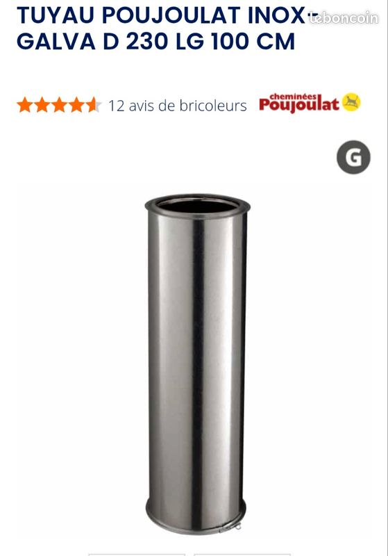 Conduit double parois POUJOULAT - Bricolage