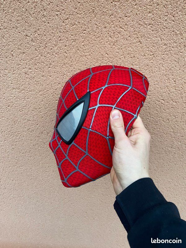 Mask masque helmet Spider-Man Tobey Maguire héro costume cosplay rouge ...