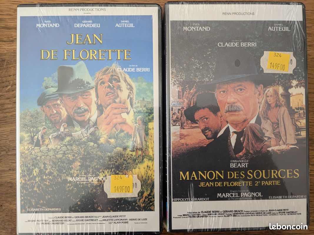 2 Cassettes VHS Jean de Florette et Manon des Sources - DVD - Films