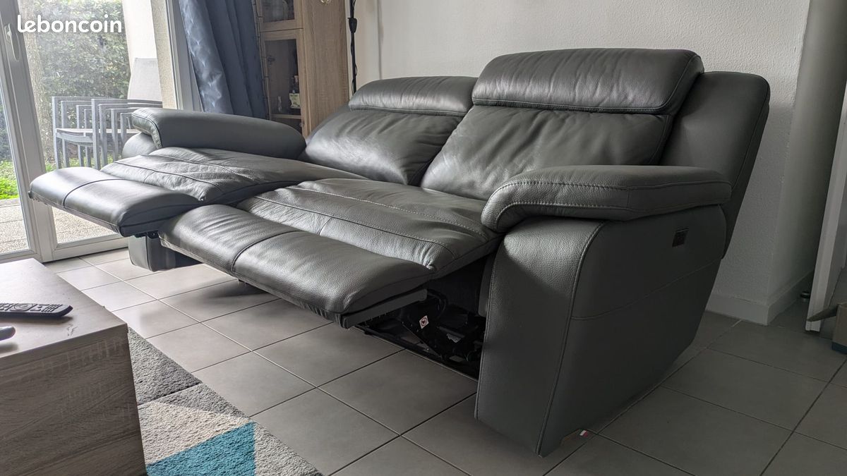Canap Cuir 3 Places Poltronesofa