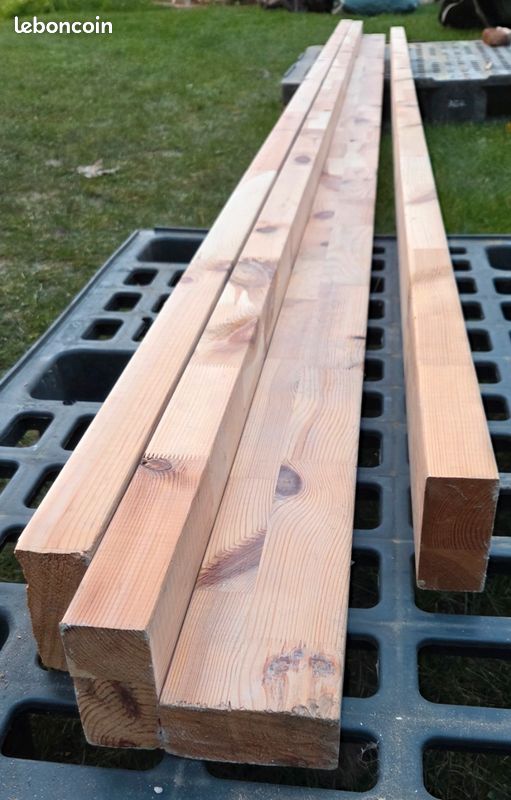 Bois d’ossature 45×100 mm – 3×3,49 m + 1×2,99 m (raboté/abouté) - Bricolage
