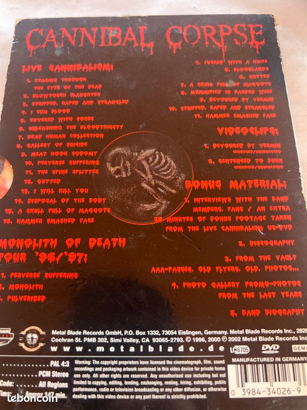 Cannibal Corpse live cannibalism ultimate edition - DVD - Films