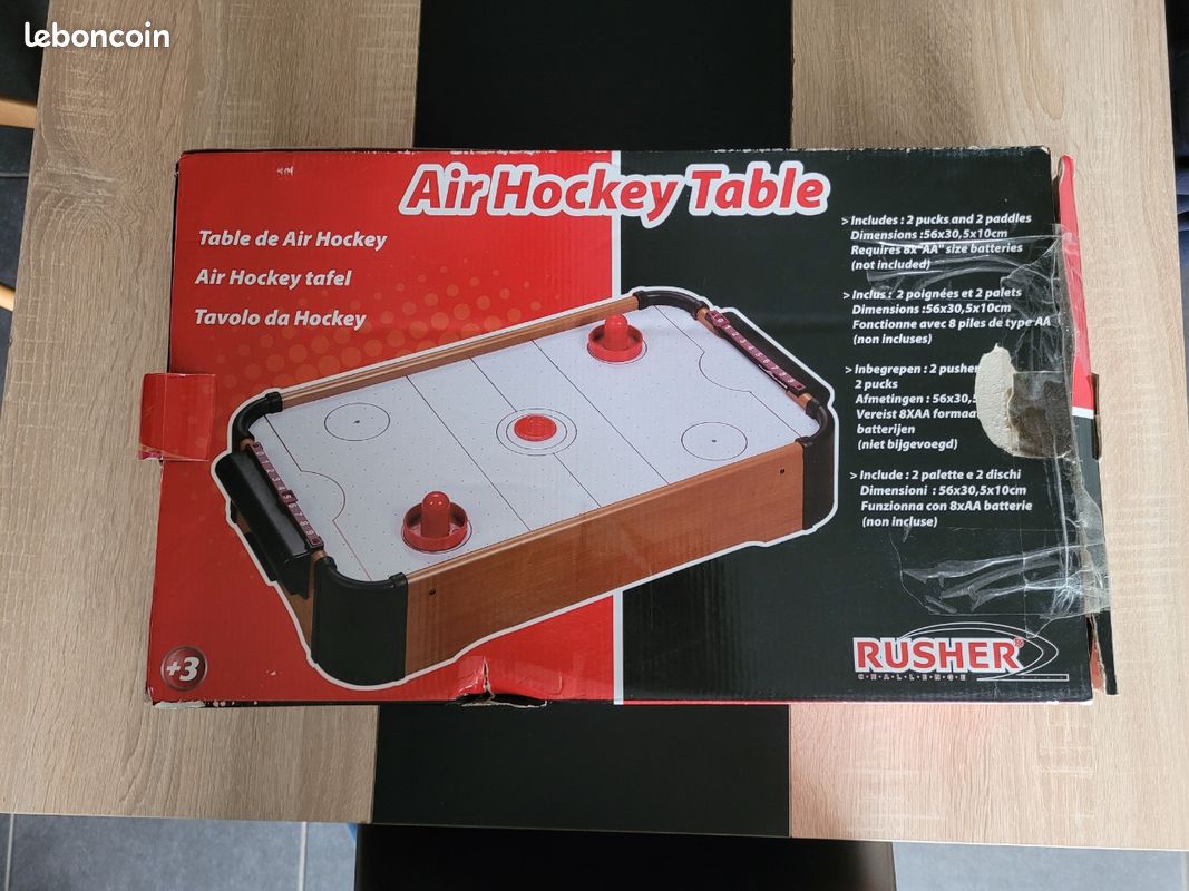 Air Hockey de table 56 x 31 cm Marron - Jeux & Jouets