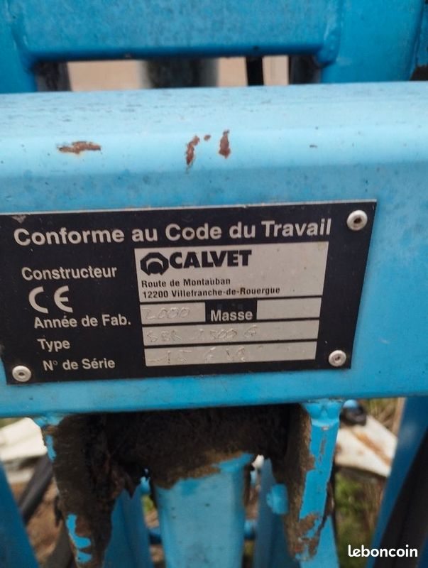 Calvet SBR1500G - Matériel agricole