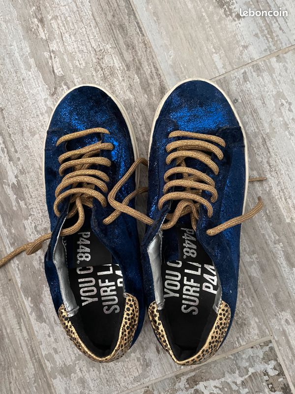 Baskets P448 Taille 36 bleue - Chaussures