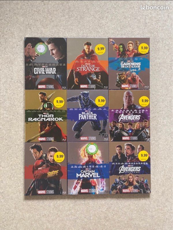 Lot de 9 Film Marvel ( Phase 3 ) en Blu - Ray sous blister - DVD - Films