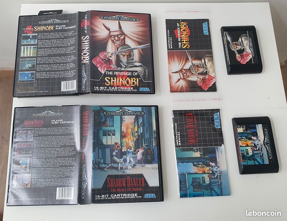 Lot de Jeux Shinobi, Street of Rage, Street Fighter Mega Drive SEGA ...
