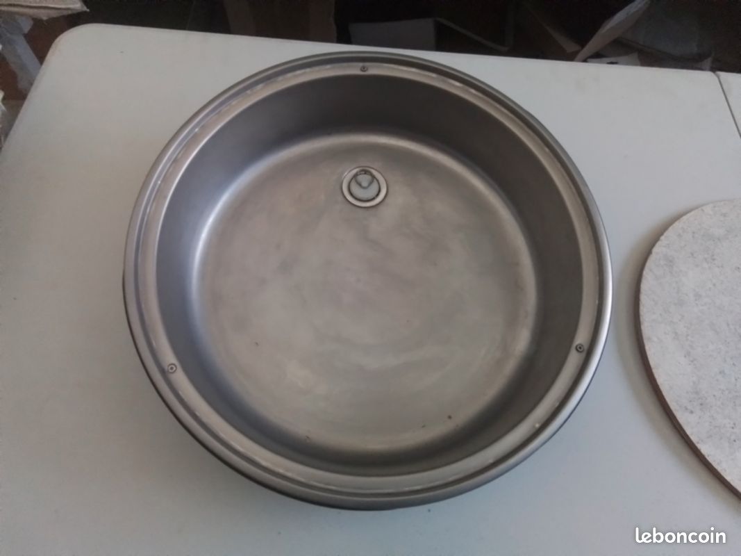 Evier rond inox pour caravane, camping-car et van aménagé - Équipement ...