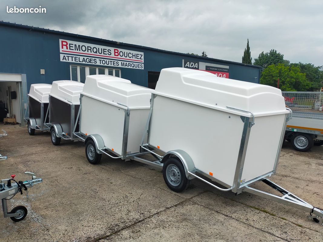 Remorque bagagère capot haute 750 kg - Équipement auto