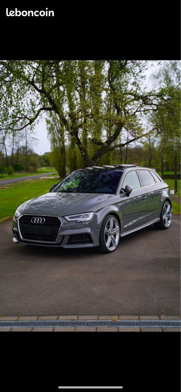 Audi A3 Sportback S Line S Tronic Gris Quantum - 20" - Toit Ouvrant - B ...