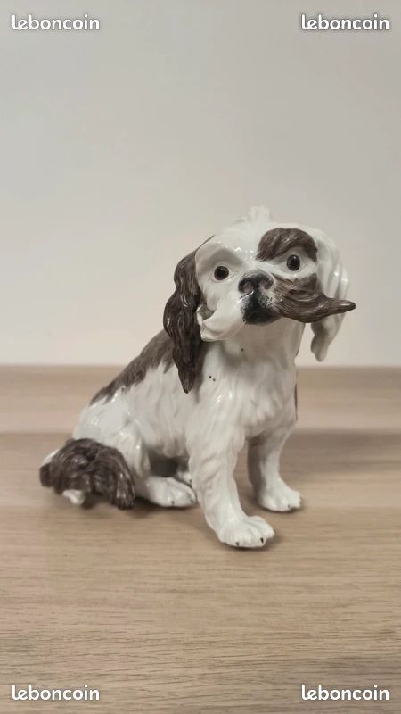 Cavalier King Charles-Edmé Samson en porcelaine Meissen - Collection