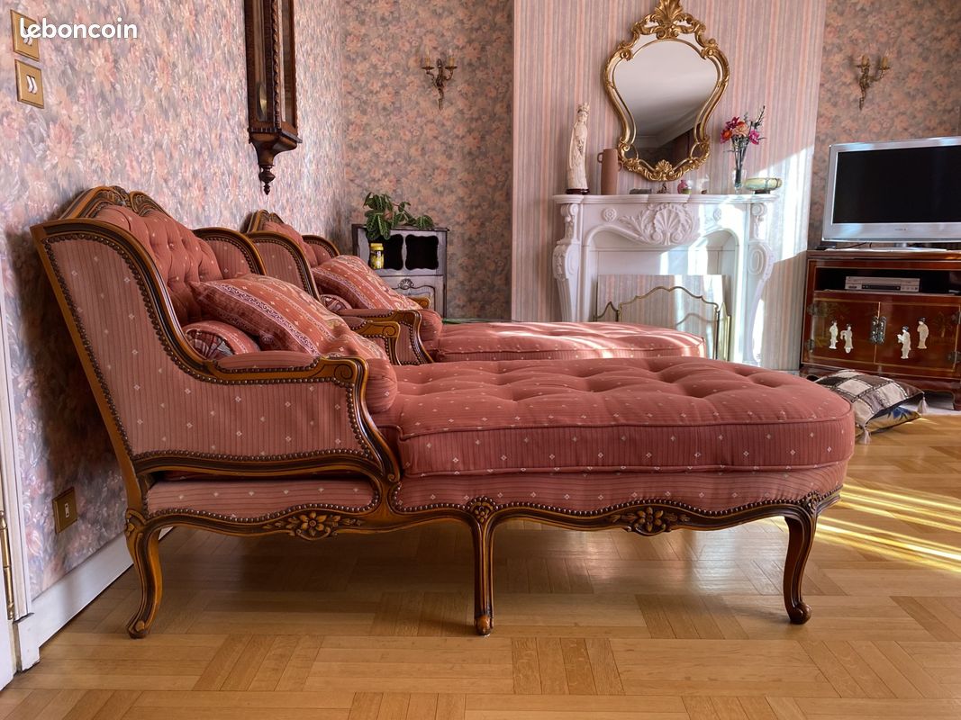 Méridienne ancienne style Louis VI - Ameublement